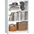 3 Tier Metal Book Shelf, Adjustable Bookcase with Anti-Tip Device ...