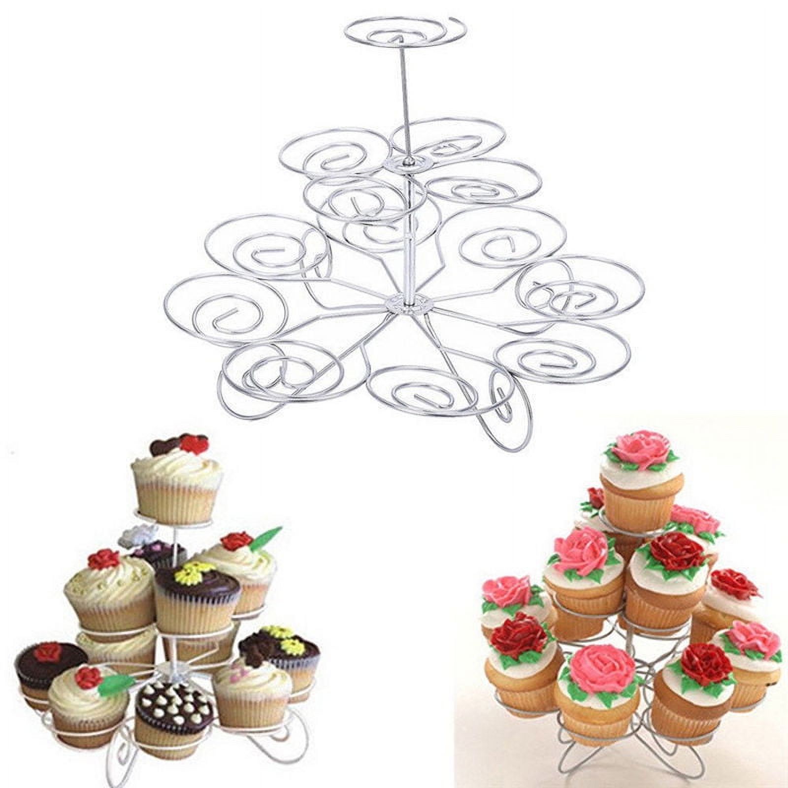 Wilton 3-Tier Customizable Steel Cupcake and Treat Stand, 13-inch ...