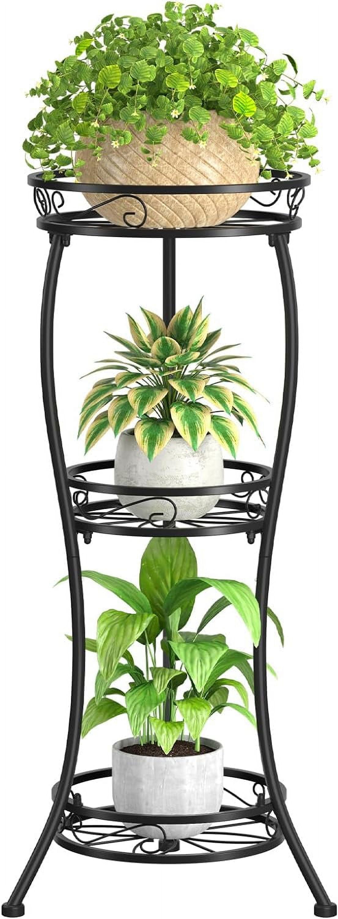 3 Tier Metal Plant Stand Indoor, 34 Inch Tall Corner Plant Stands for ...