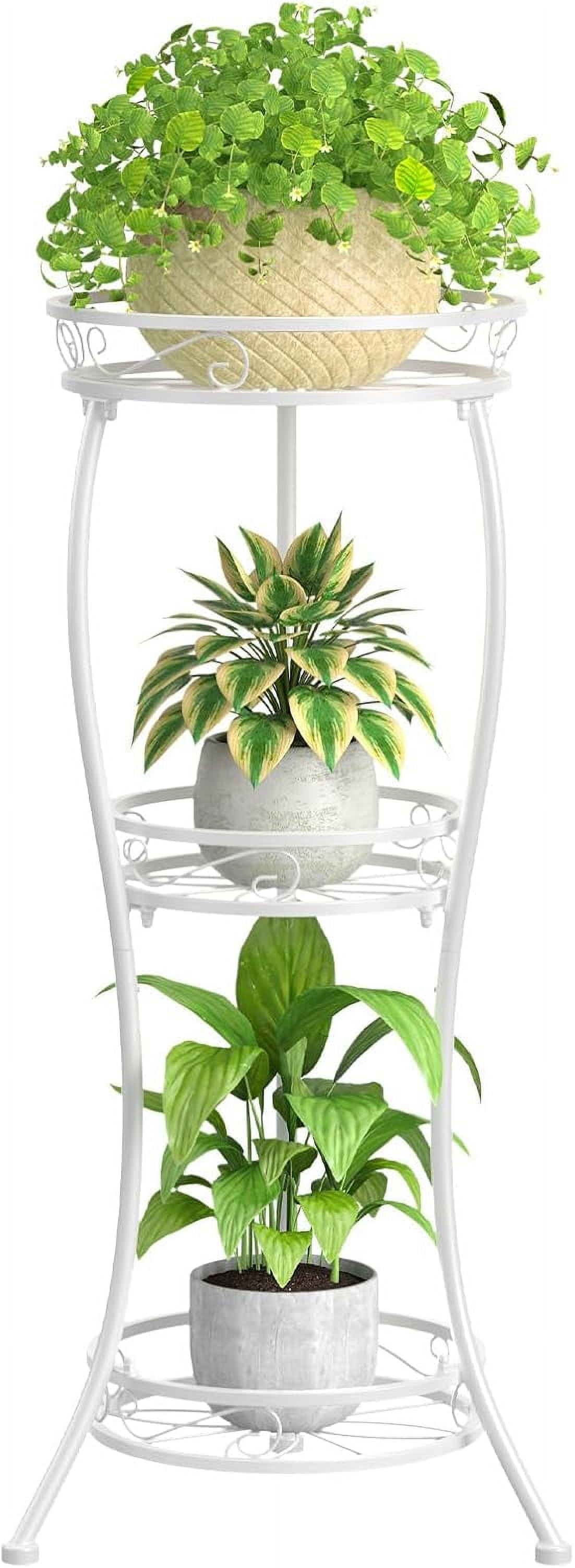 3 Tier Metal Plant Stand Indoor, 34 Inch Tall Corner Plant Stands for ...