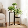 3-Tier Metal Plant Stand Indoor Outdoor Tall Corner Flower Pot Holder ...