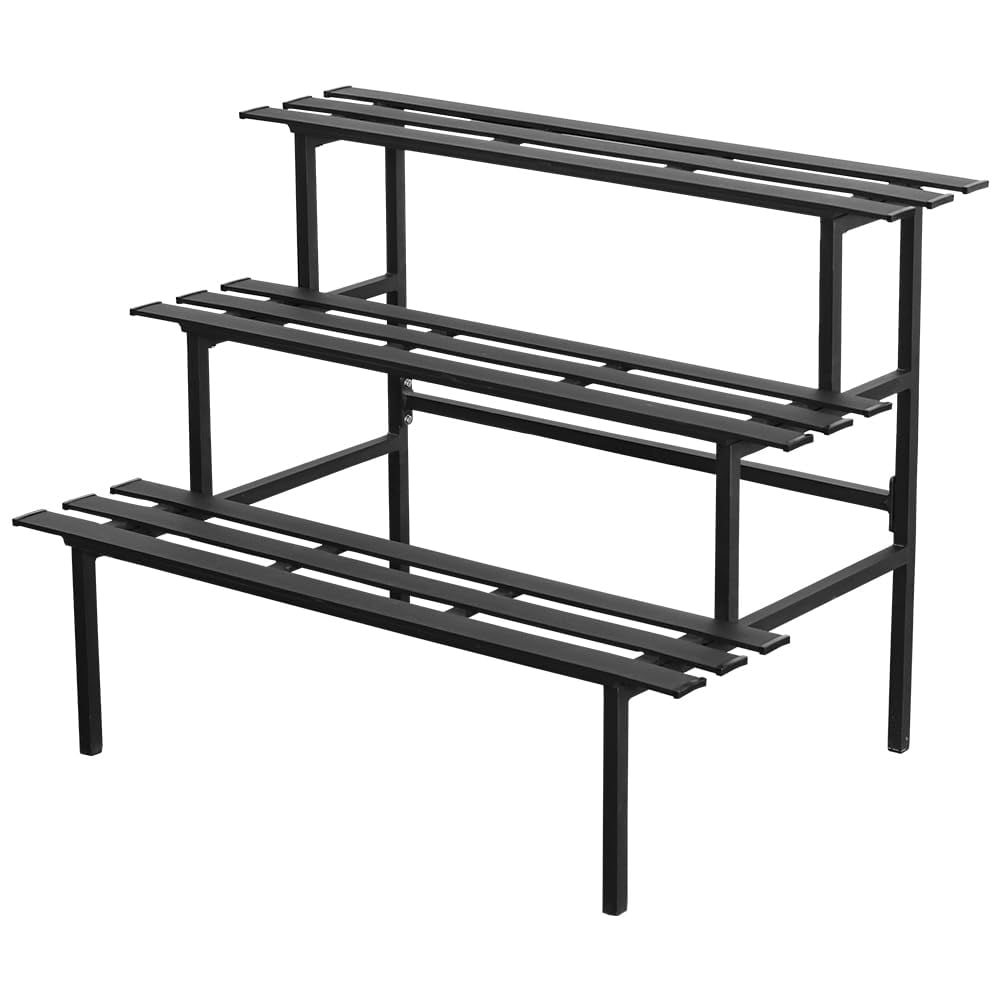 3-Tier Metal Plant Stand, Ladder Designed, Heavy-Duty Utility Storage ...