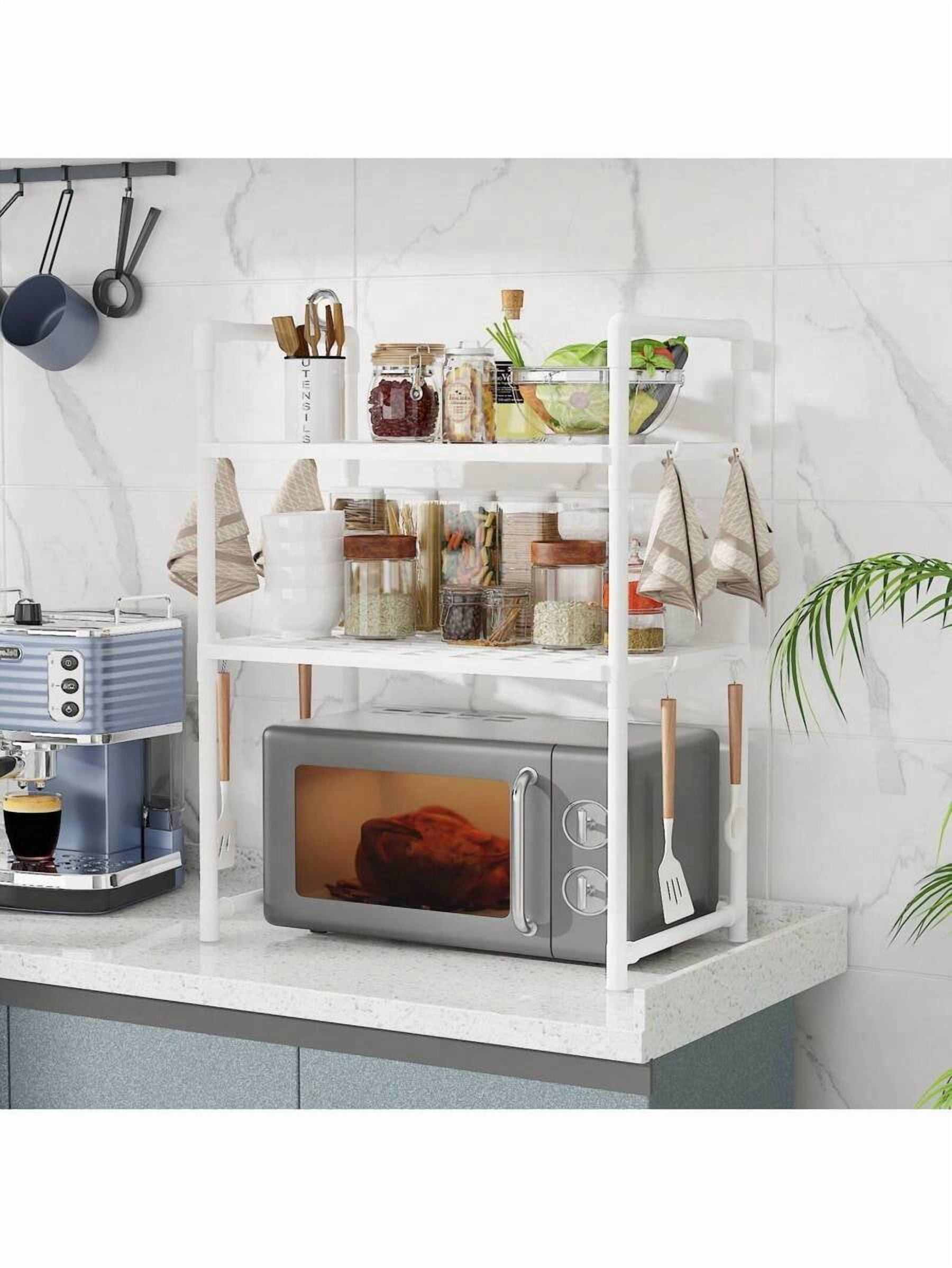 [3-Tier Metal Rack] 3-Tier Durable Metal Kitchen Storage Rack With ...