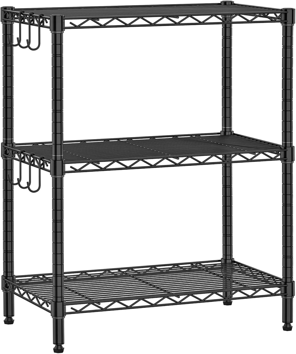 3-Tier Metal Shelf for Storage, Wire Shelving Unit Storage Rack ...