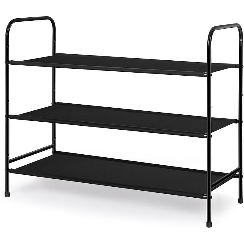 3-Tier Metal Shoe Rack, Free Standing Shoe Storage Organizer, Wire Grid ...