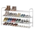 3 Tier Metal Shoe Rack Organizer for Closet Entryway Durable Space ...