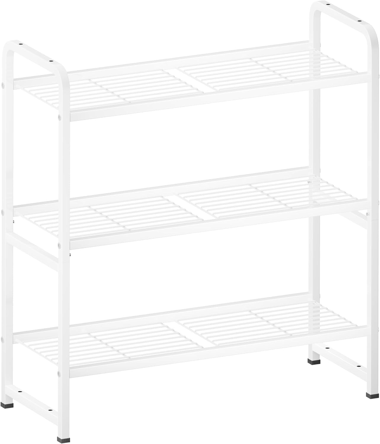 3 Tier Metal Storage Rack and Shelving, Stackable 30.4-Inch Width ...