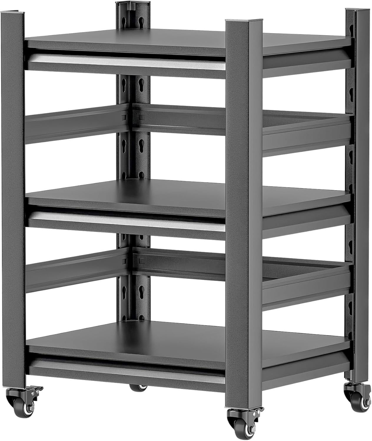 3 Tier Mini Fridge Stand with Storage, Heavy Duty Mobile Shelf with 4 ...