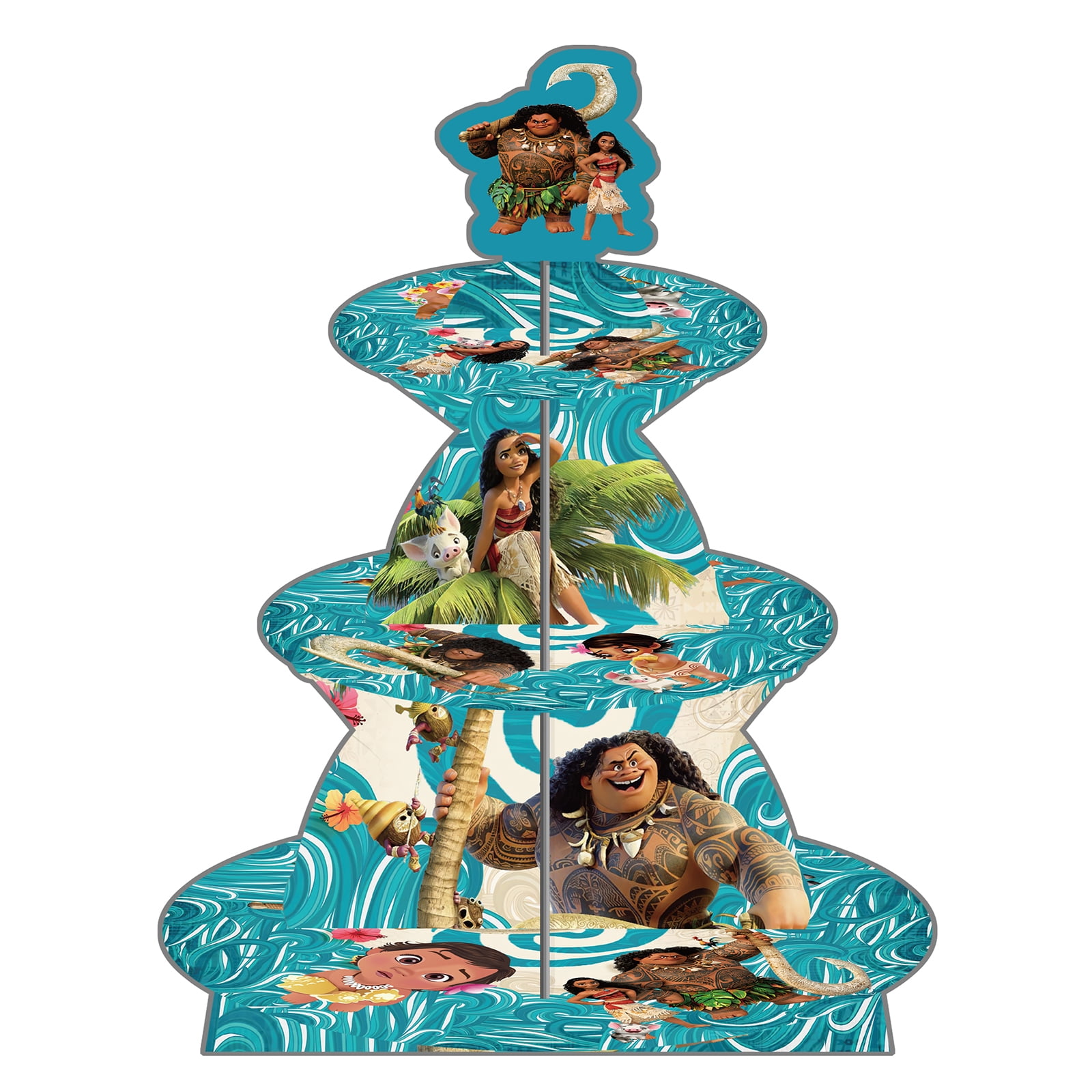 3 Tier Moana Cupcake Stand Moana Birthday Cake Stand Moana Themed ...