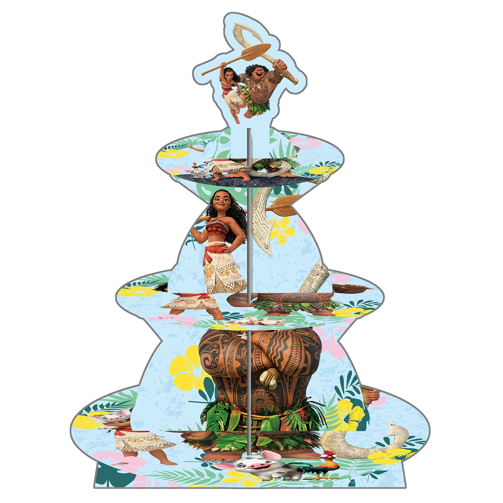 3 Tier Moana Cupcake Stand, Moana Birthday Party Supplies, Moana ...