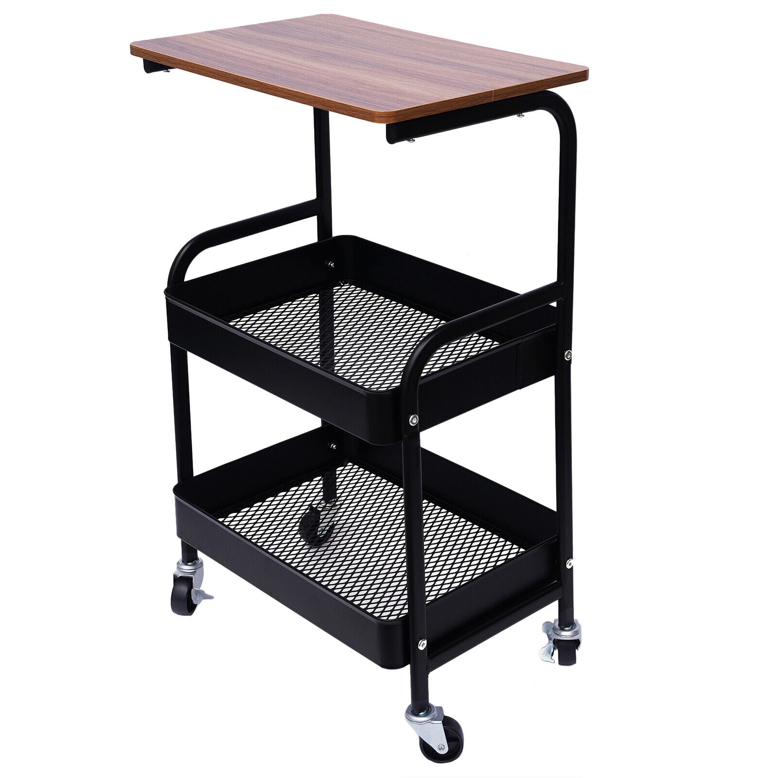 3 Tier Mobile Printer Stand, Laptop Printer Cart Table Computer Rolling ...