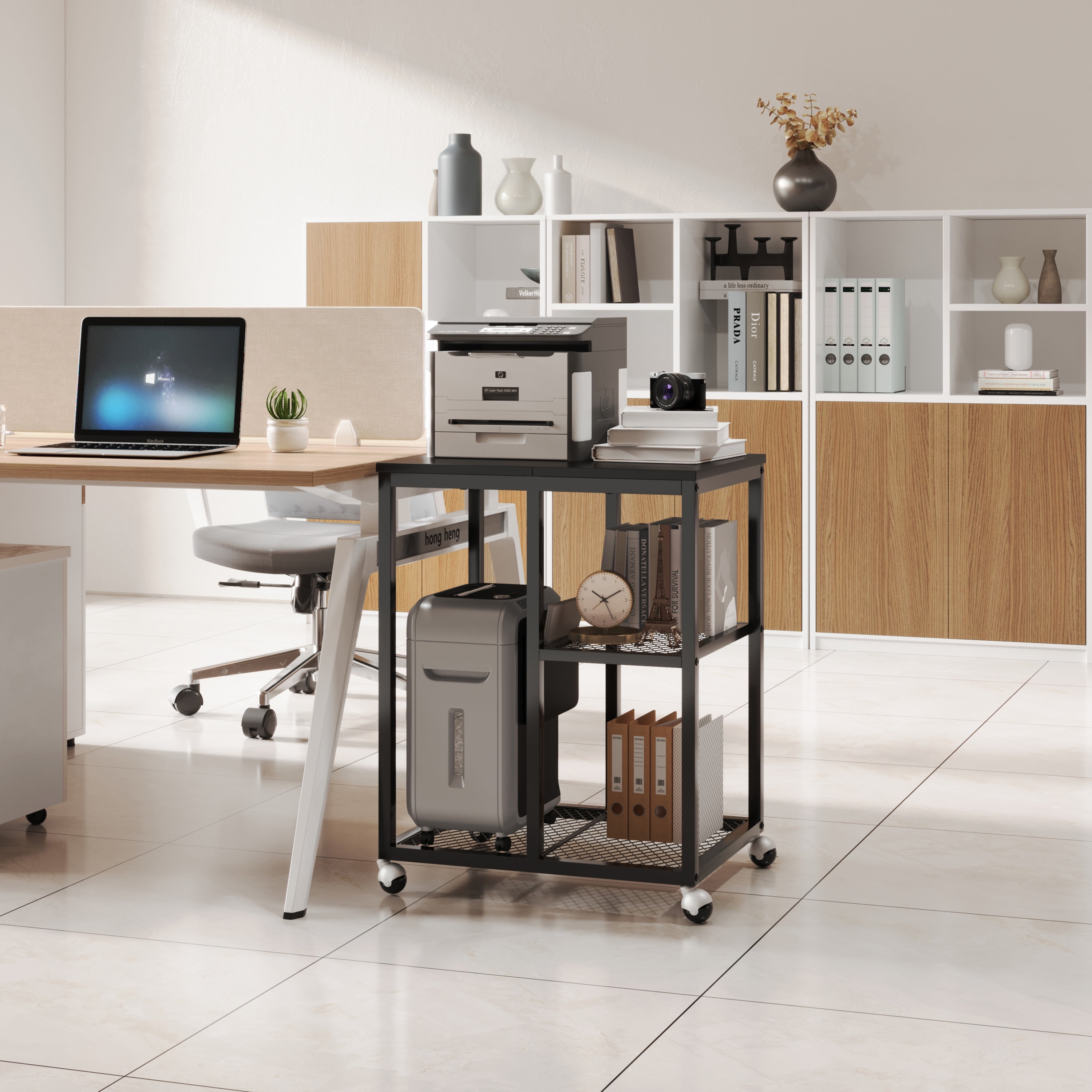 3 Tier Mobile Under-Desk Printer Stand Multifunctional Office Machine ...