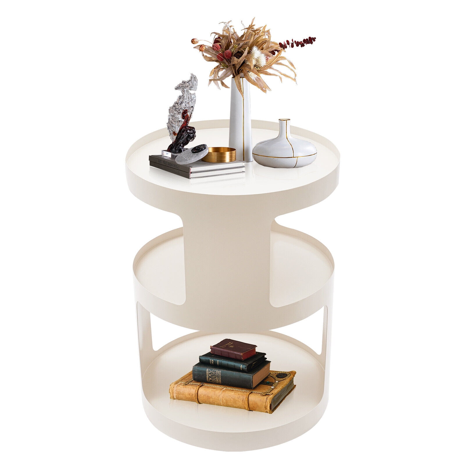 3 Tier Modern Side Table Round Coffee Table Sofa Bedside Table Round ...