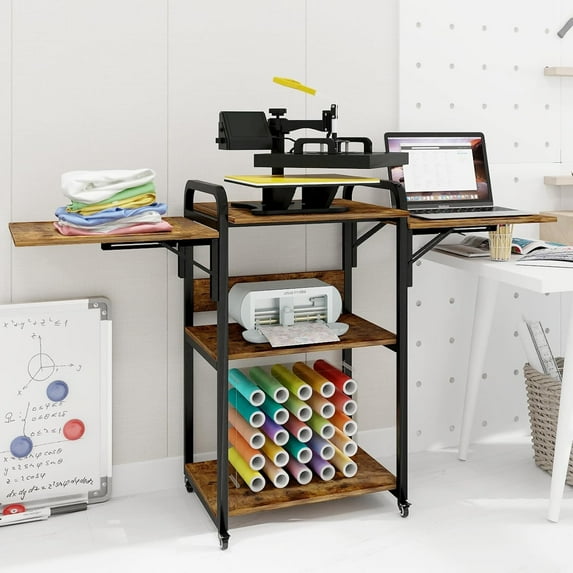 3 Tier Movable Heat Press Table Foldable Heat Transfer Machine Stand ...