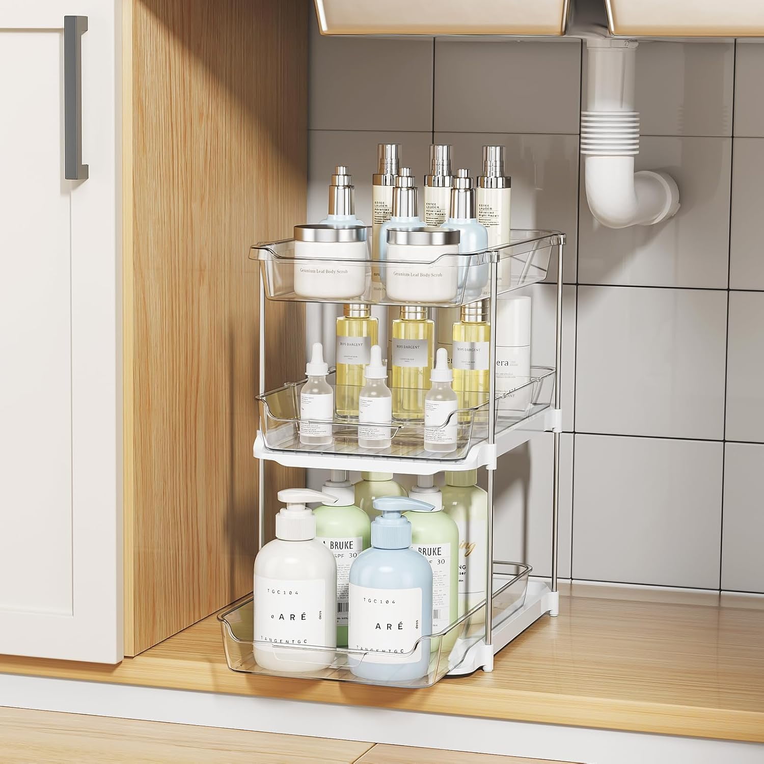 3-Tier Multi-Purpose Bathroom Under Sink Organizers and Storage ...
