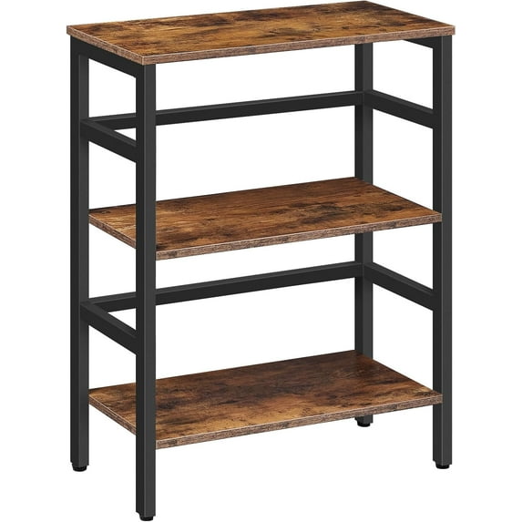 3 Tier Narrow Bookshelf, Skinny Book Shelf, Record Storage Rack with ...