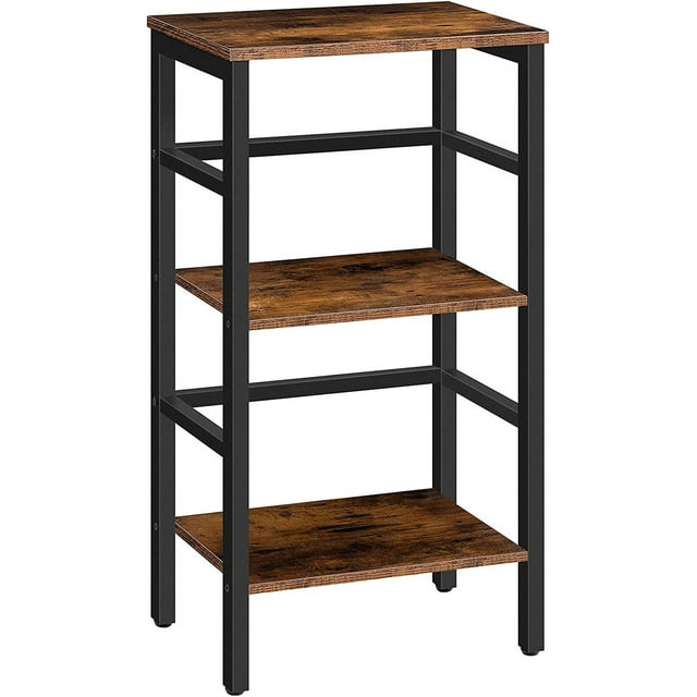 3 Tier Narrow Bookshelf, Skinny Book Shelf, Record Storage Rack with ...