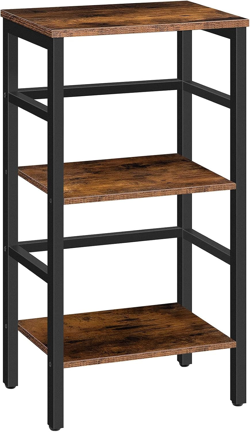 3 Tier Narrow Bookshelf, Skinny Book Shelf, Record Storage Rack with ...