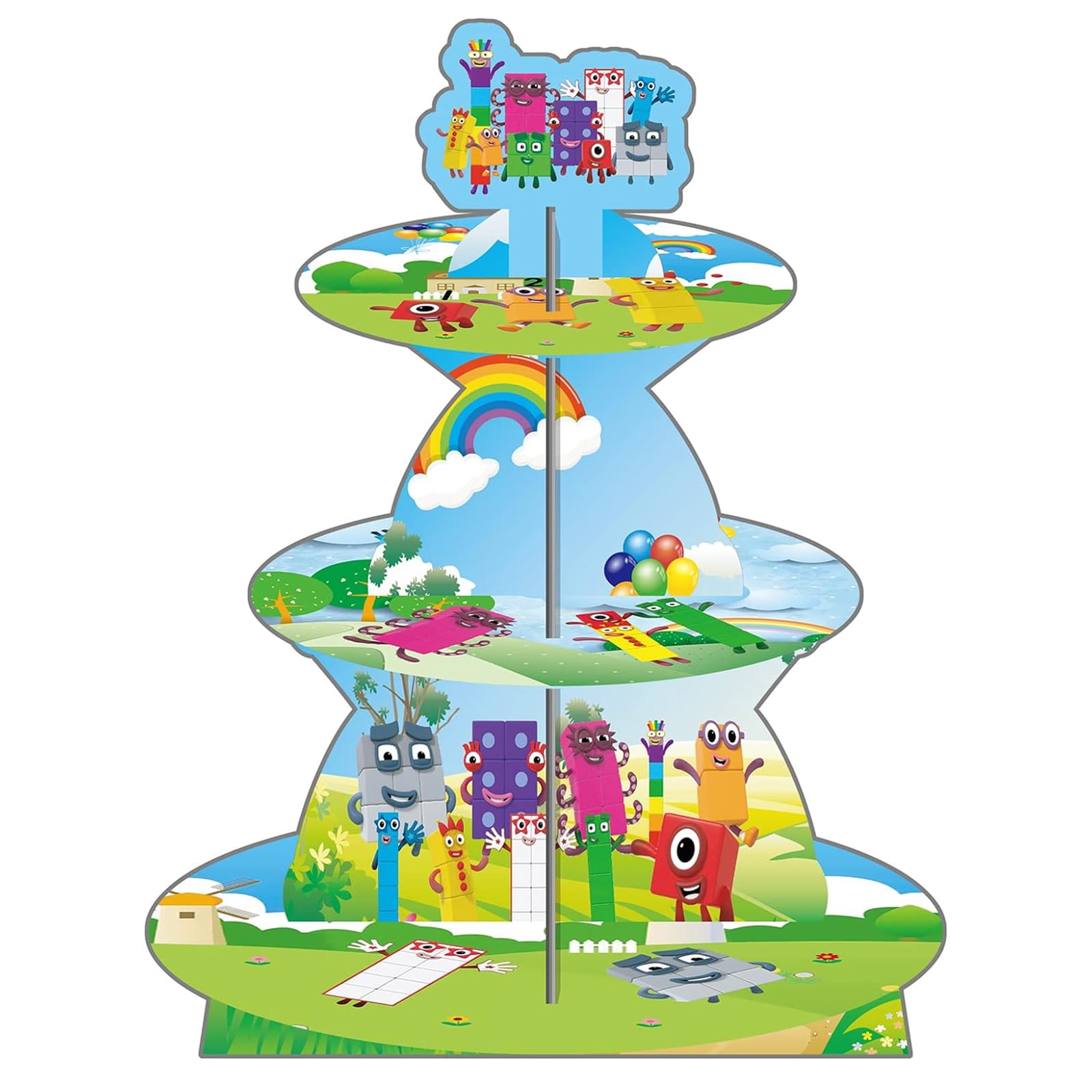 3 Tier Number Block Cupcake Stand Ghost Birthday Cake Stand Number ...