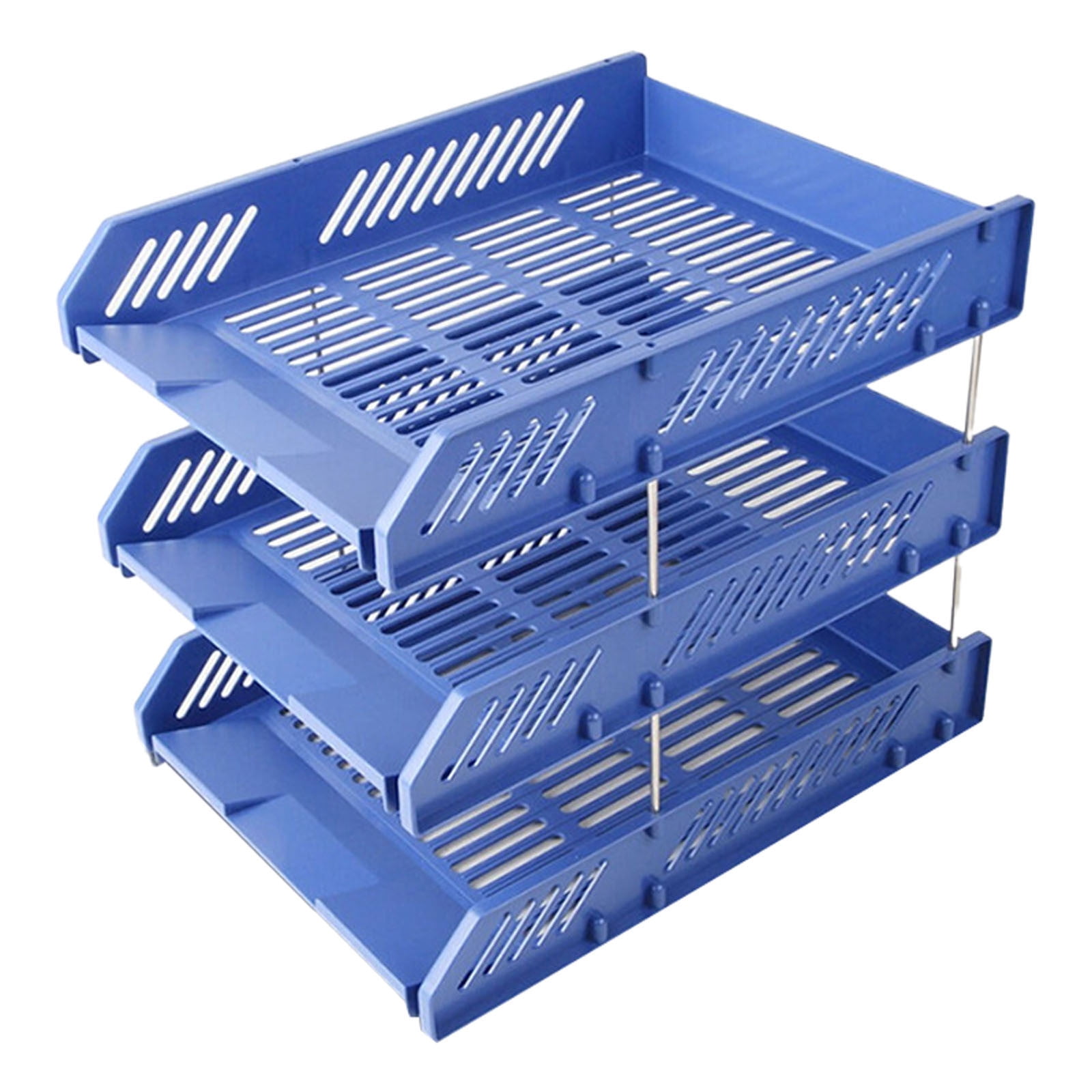 3 Tier Off Ice Filing Trays Desk File A4 Document Letter Rack Paper ...
