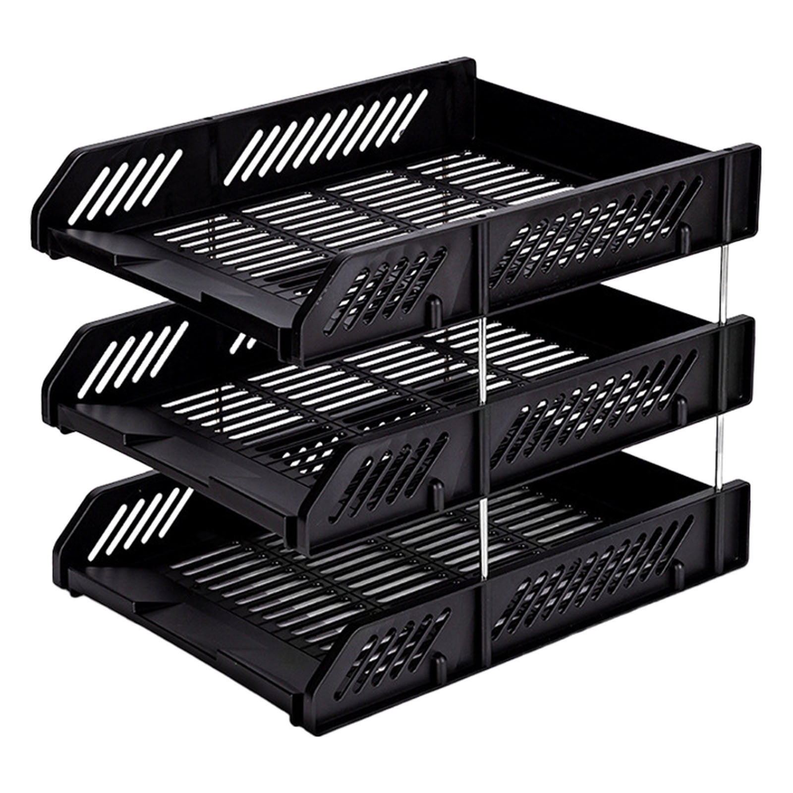 3 Tier Off Ice Filing Trays Desk File A4 Document Letter Rack Paper ...