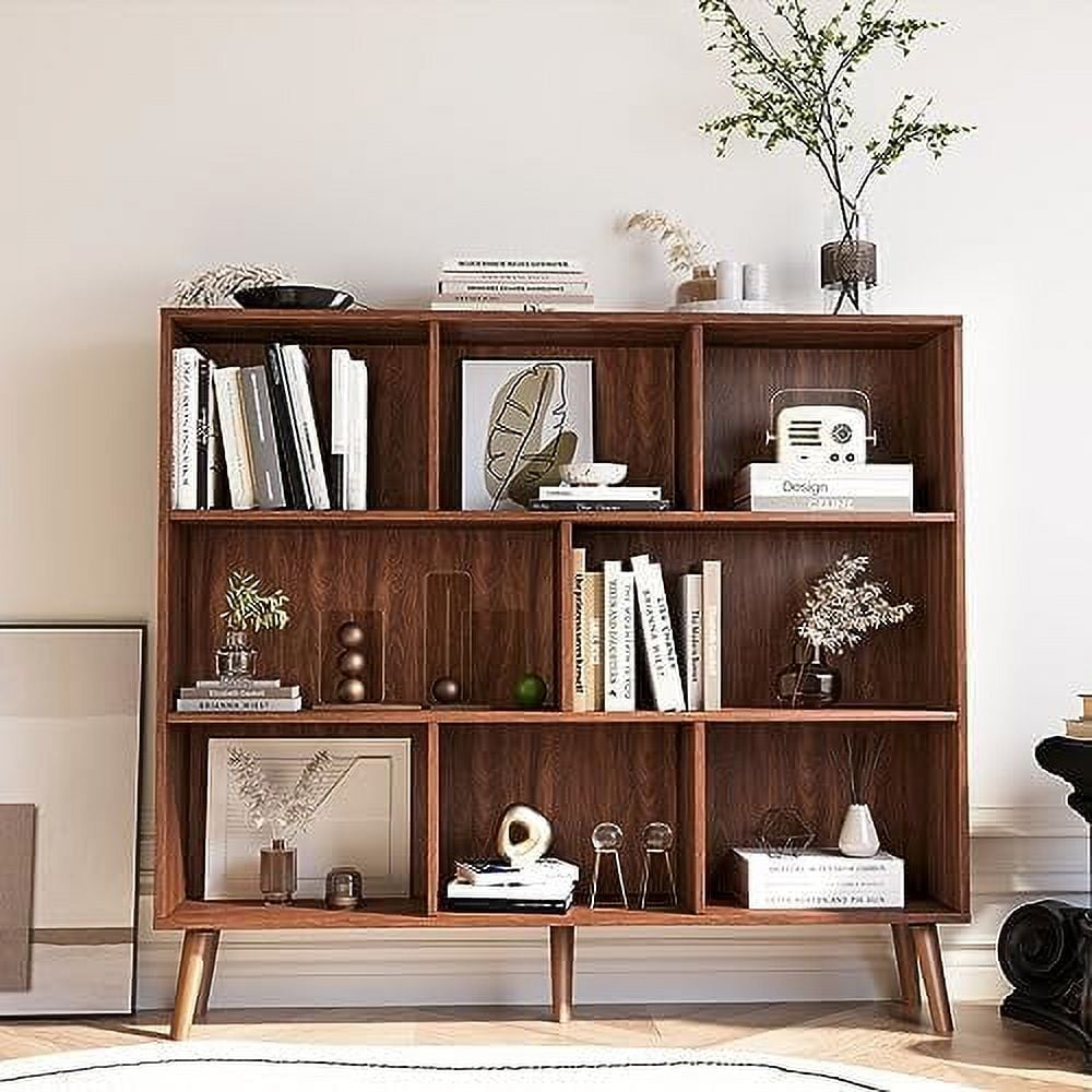 3-Tier Open Book with Legs Book Shelves 5 Cube Floor Standing Display ...