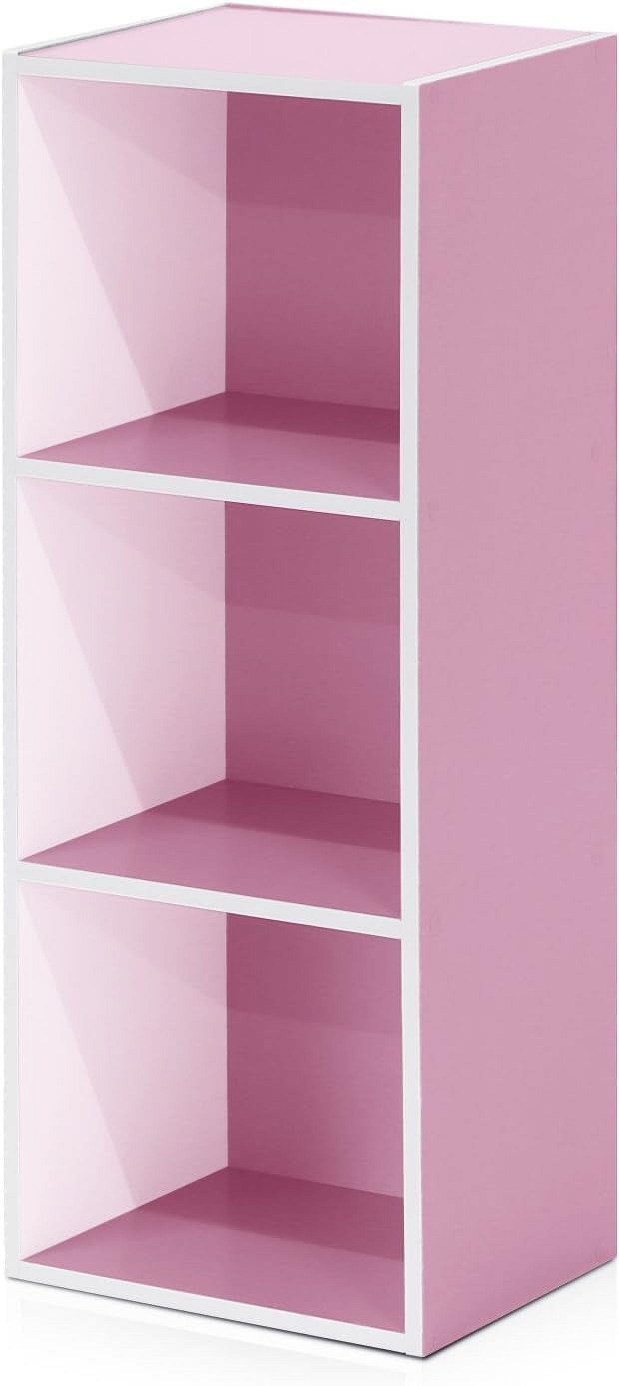 3-Tier Open Shelf Bookcase, White/Light Blue 11003WH/LBL - Walmart.com