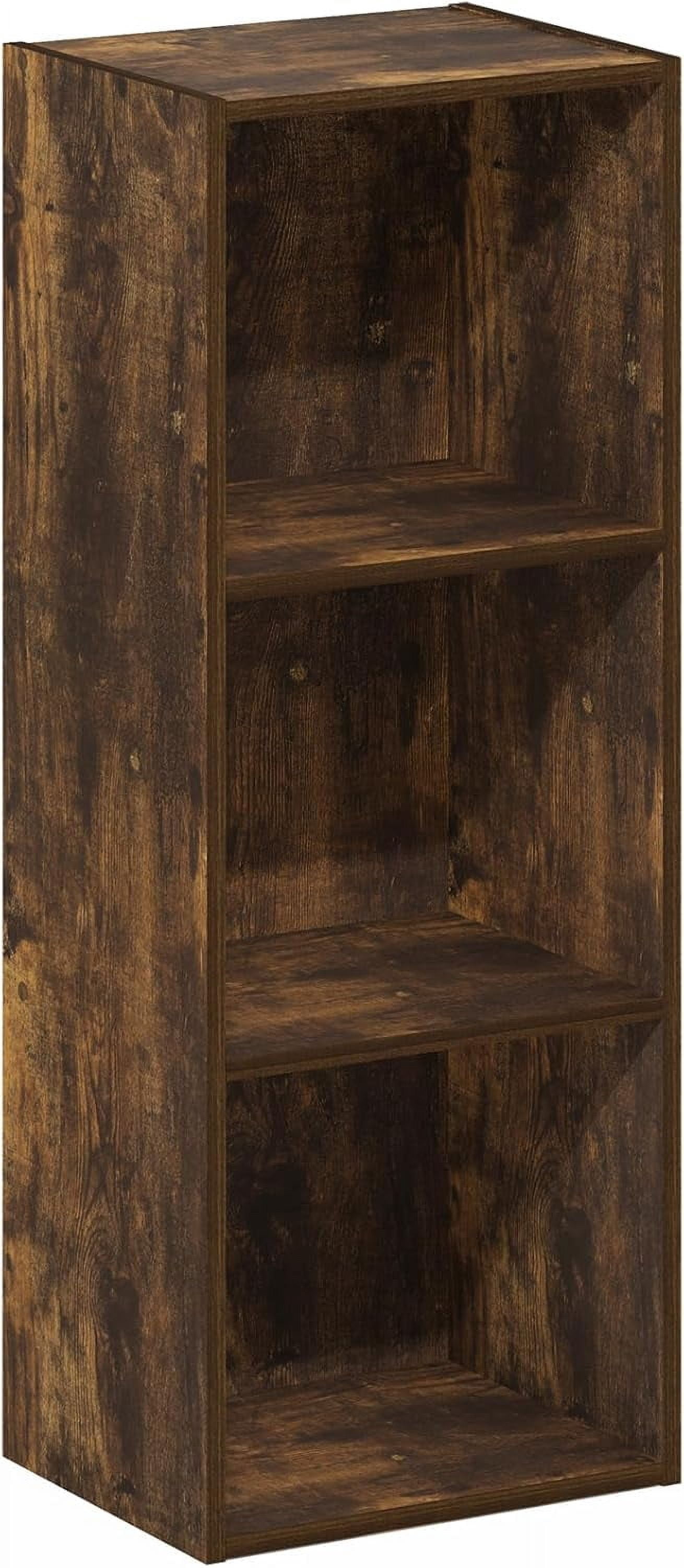 3-Tier Open Shelf Bookcase, White/Light Blue 11003WH/LBL - Walmart.com