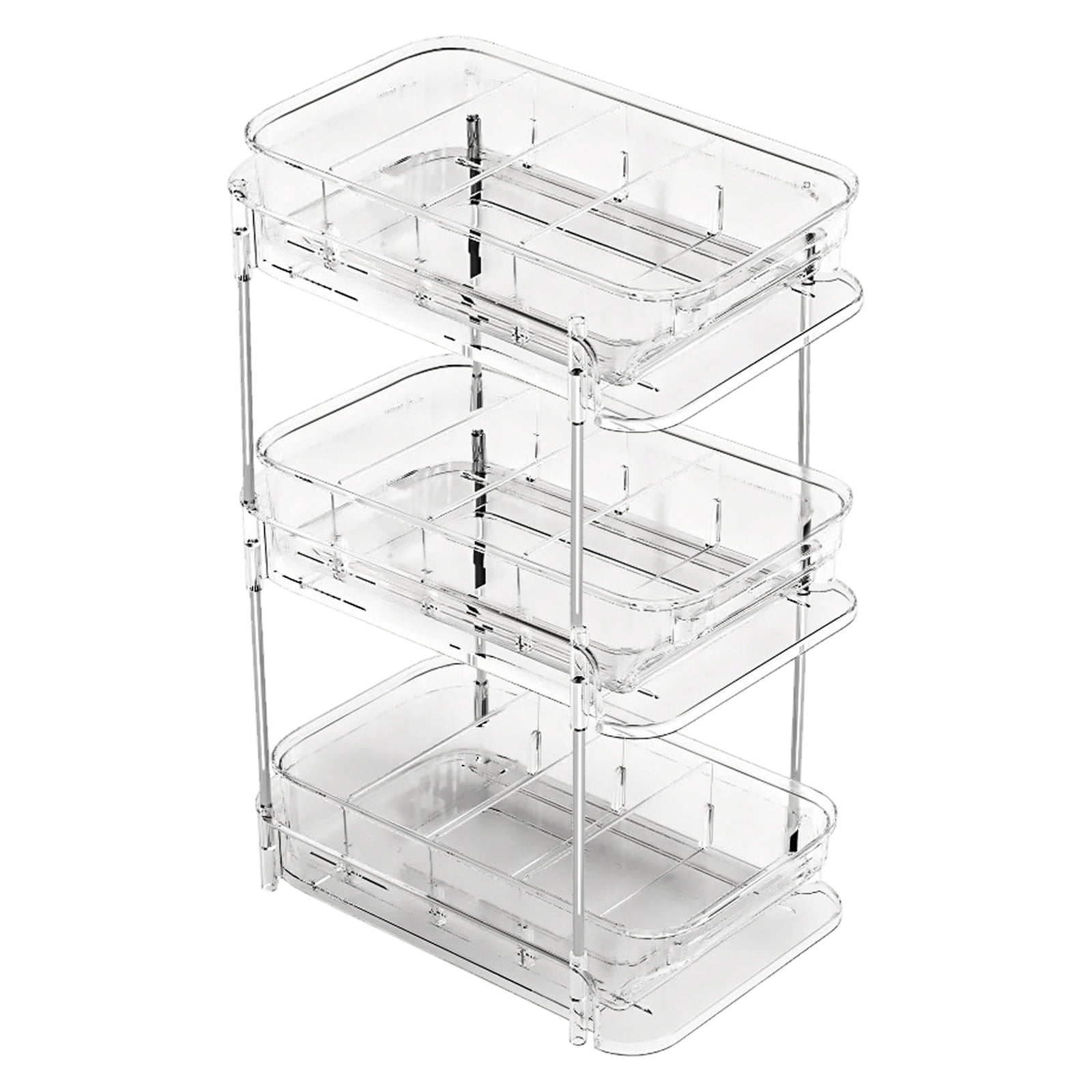 3-Tier Organizer & Storage Unit Stackable Bathroom Cabinet Organizer ...