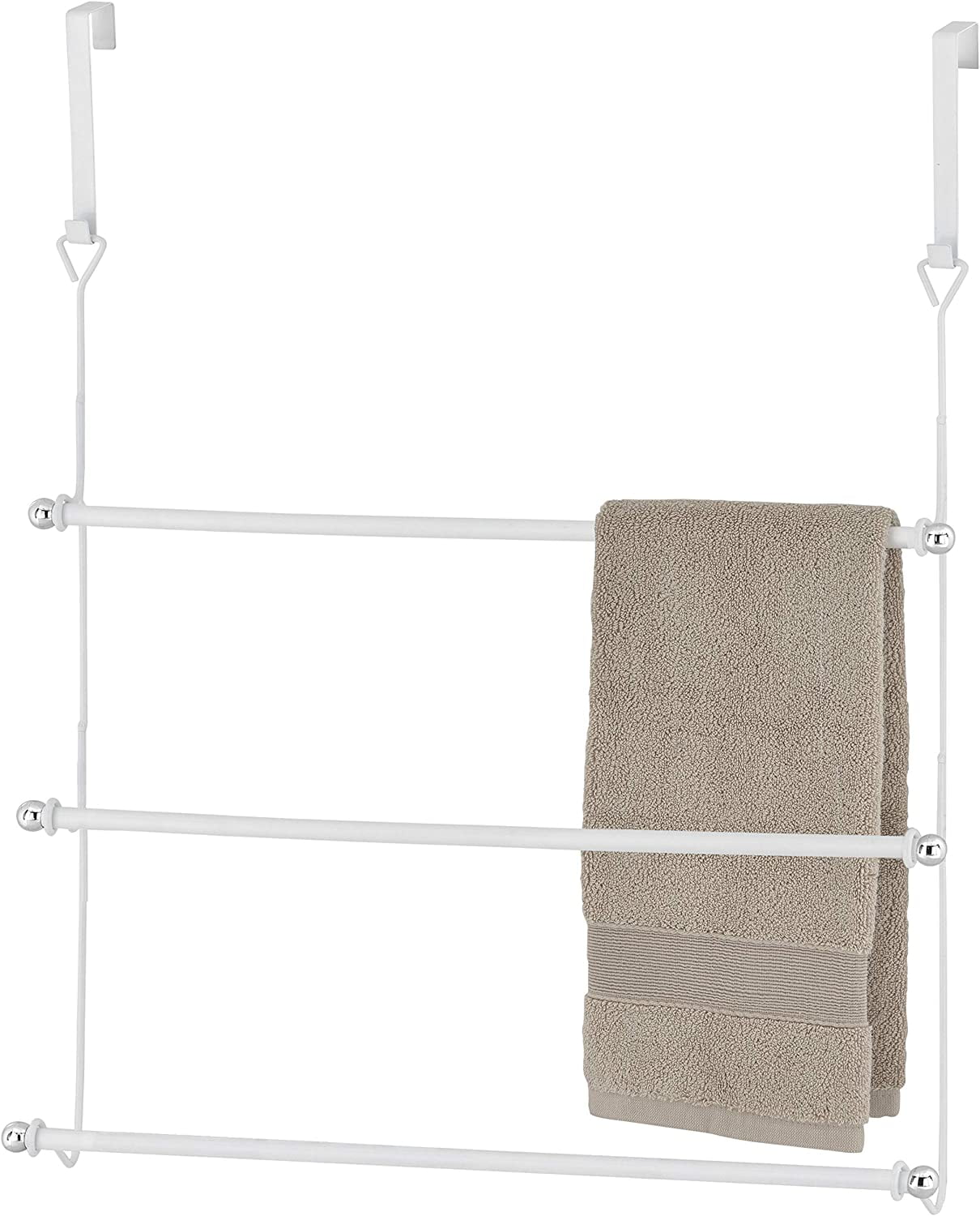 3-Tier Over The Door Towel Holder, Bathroom Door Towel Bar, Over Shower ...