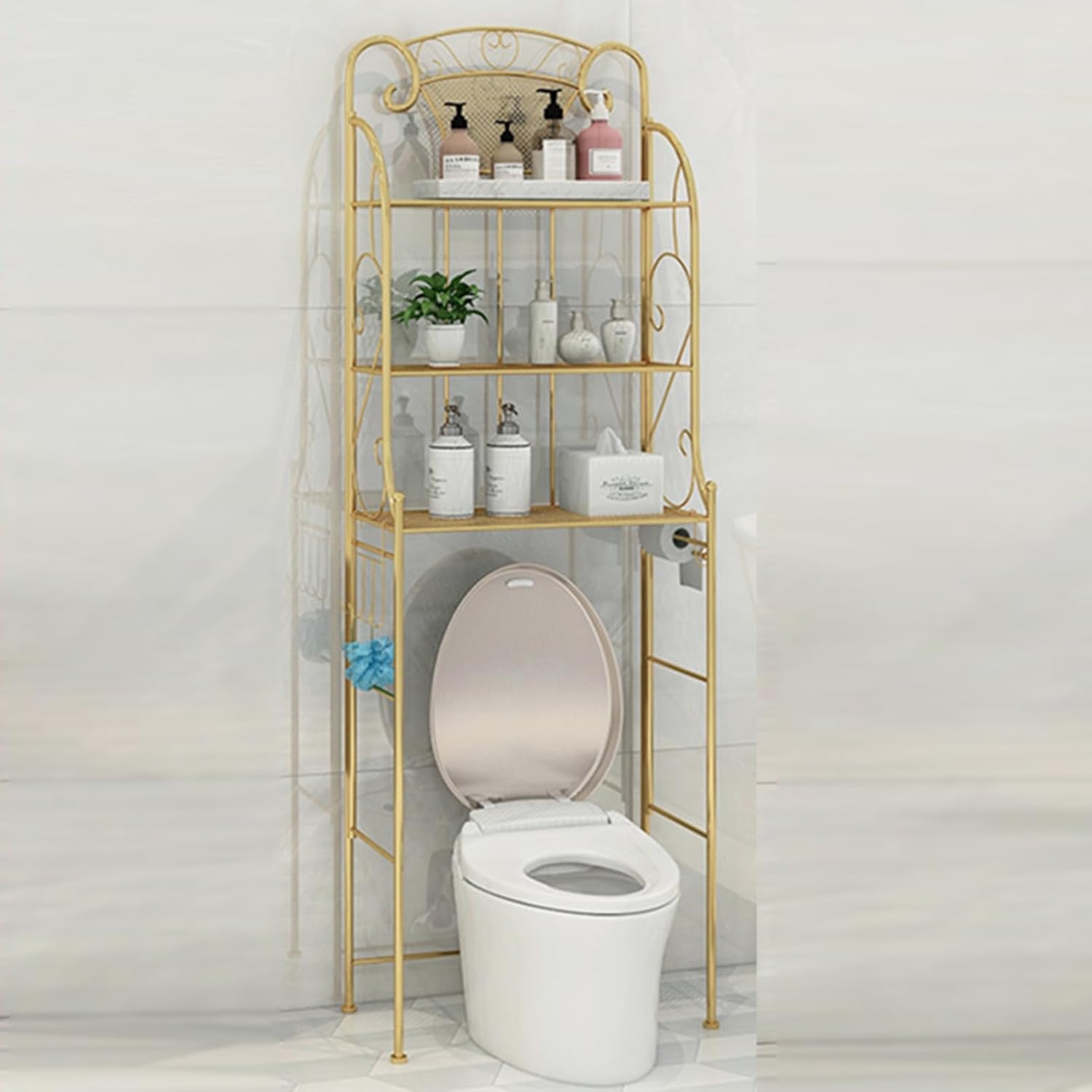 3-Tier Over-The-Toilet Storage Rack, Modern Toilet Bathroom Shelf ...