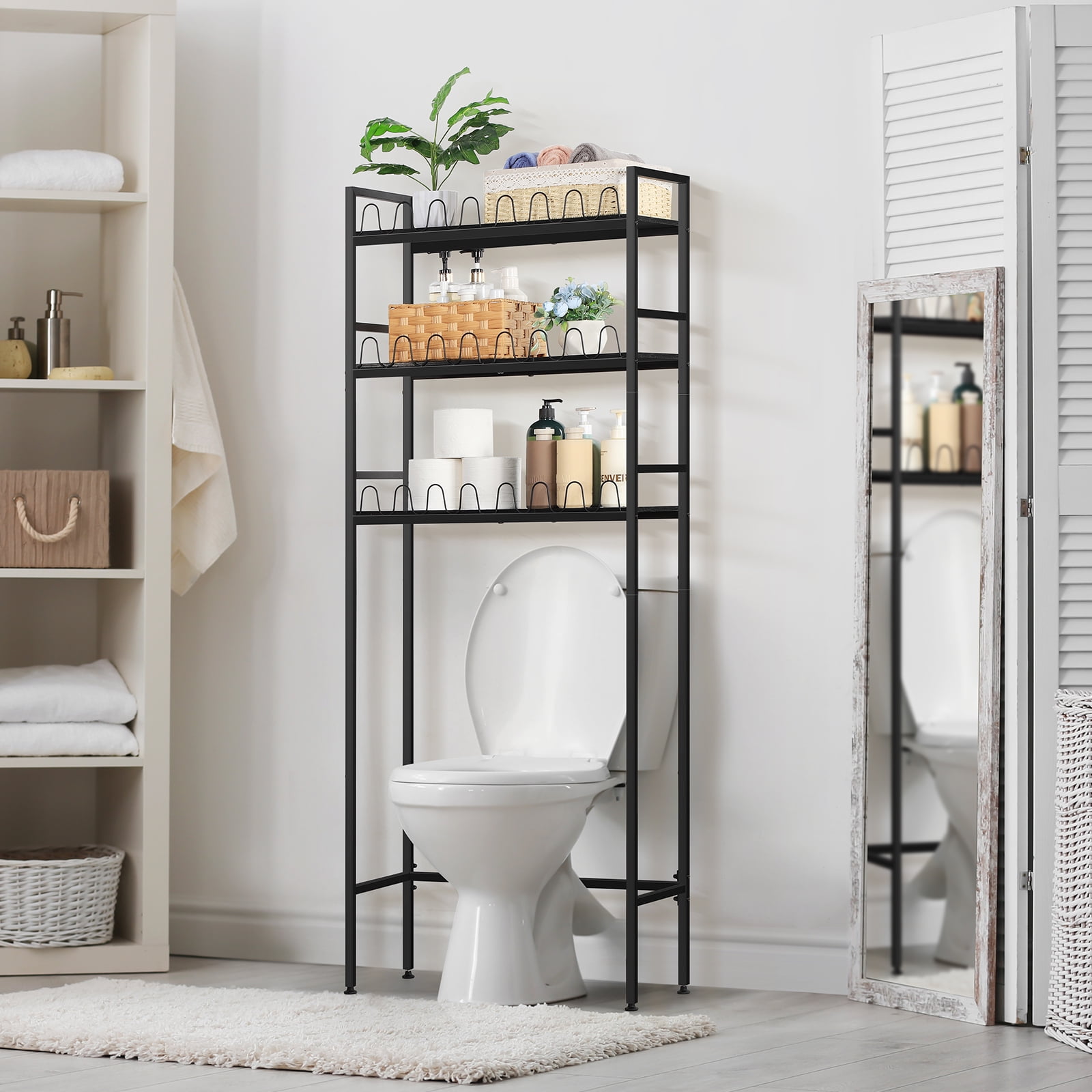 3-Tier Over The Toilet Storage Shelves Rack Heavy Duty Bathroom ...