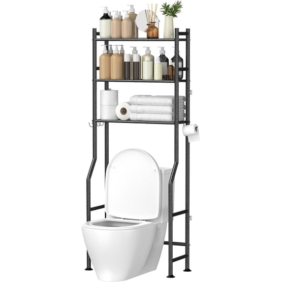 3-Tier Over The Toilet Storage, Space Saver Bathroom Shelves ...