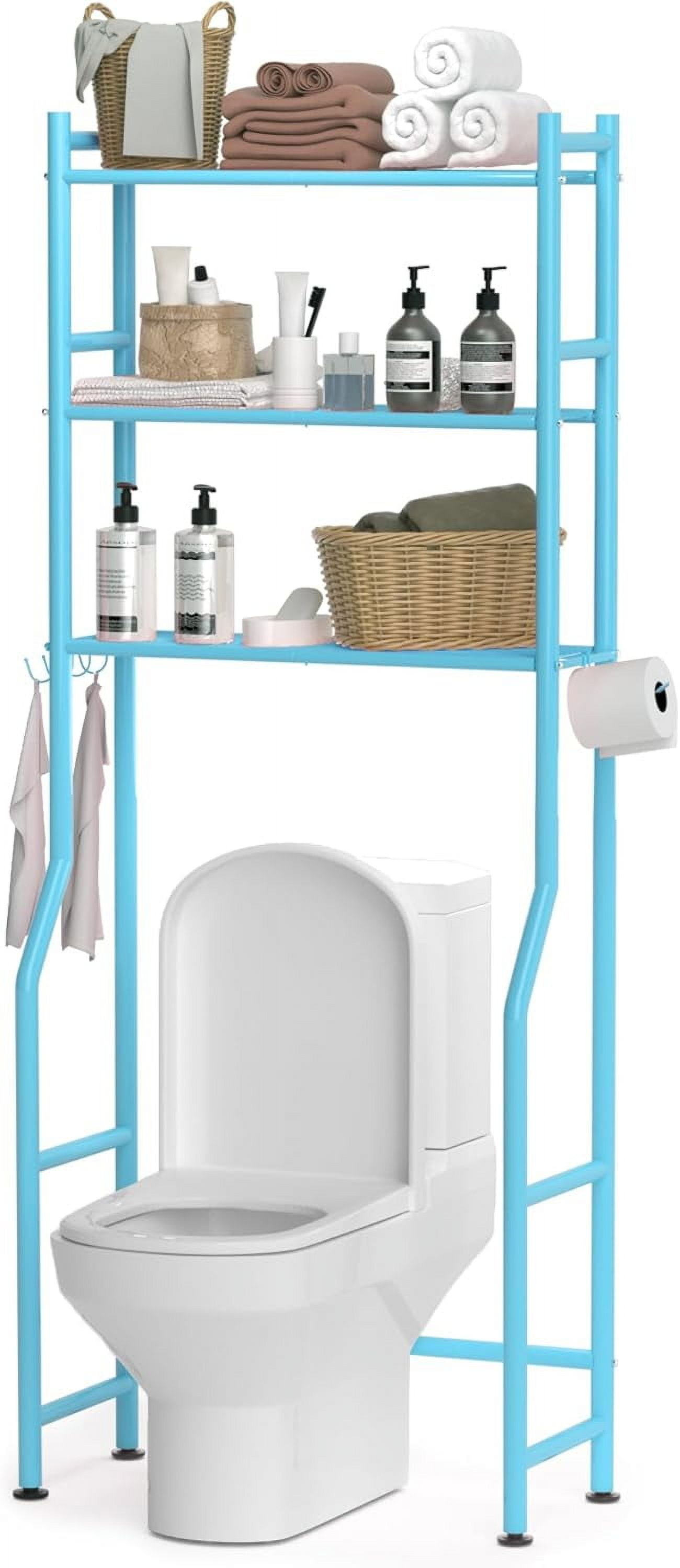 3-Tier Over The Toilet Storage, Space Saver Metal Bathroom Shelves ...