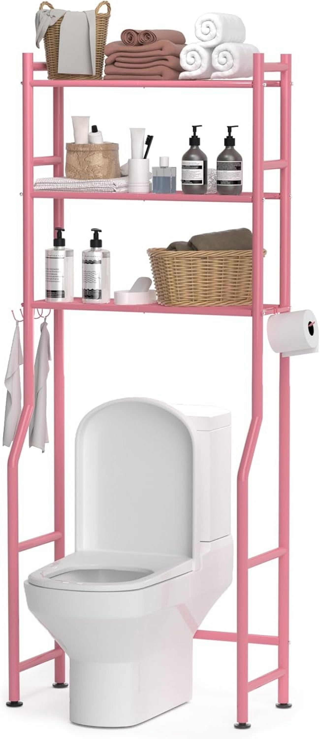 3-Tier Over The Toilet Storage, Space Saver Metal Bathroom Shelves ...
