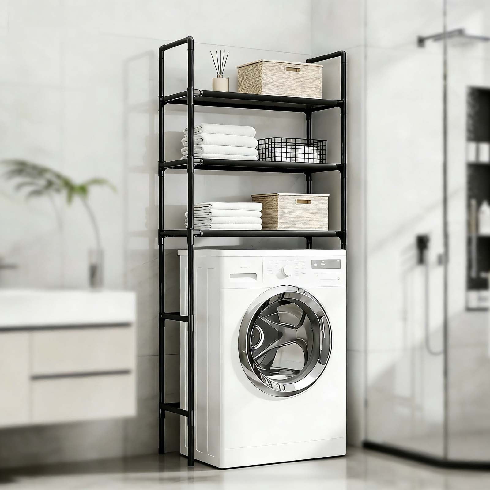 3-Tier Over Washer and Dryer Shelves, Over Washer Shelf, Washing ...