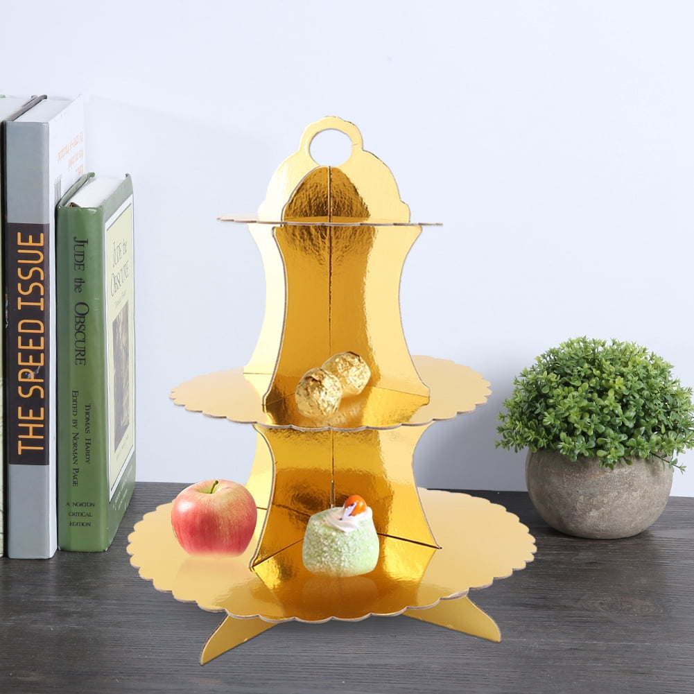 3 Tier Paper Cake Stand Fruit Candy Display Rack for Festival Wedding ...