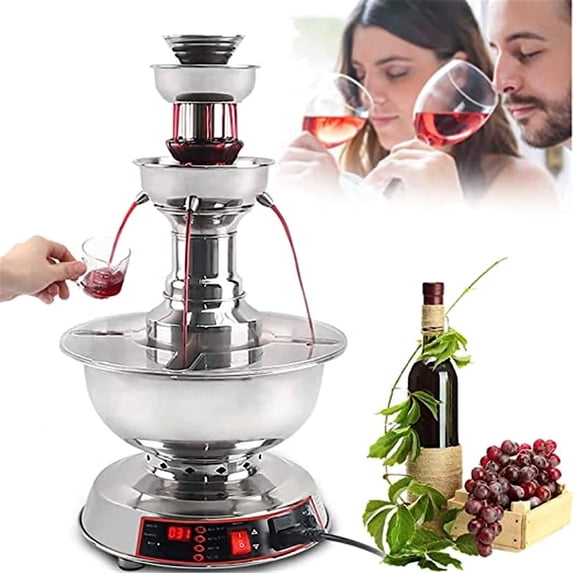 3-Tier Party Wine Fountain Machine, 120W Wine Fountain Machine ...