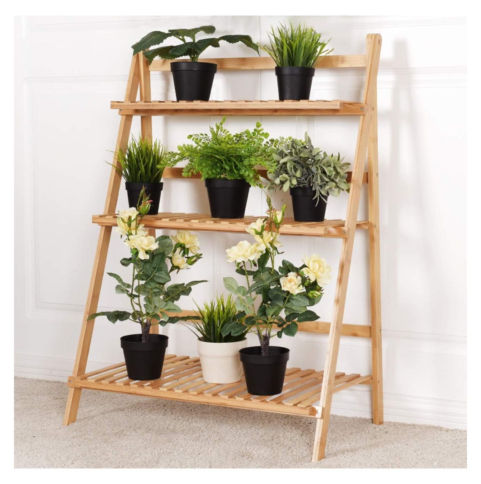 3-Tier Plant Flower Stand Rack Shelf, Pot Racks Planter Organizer ...