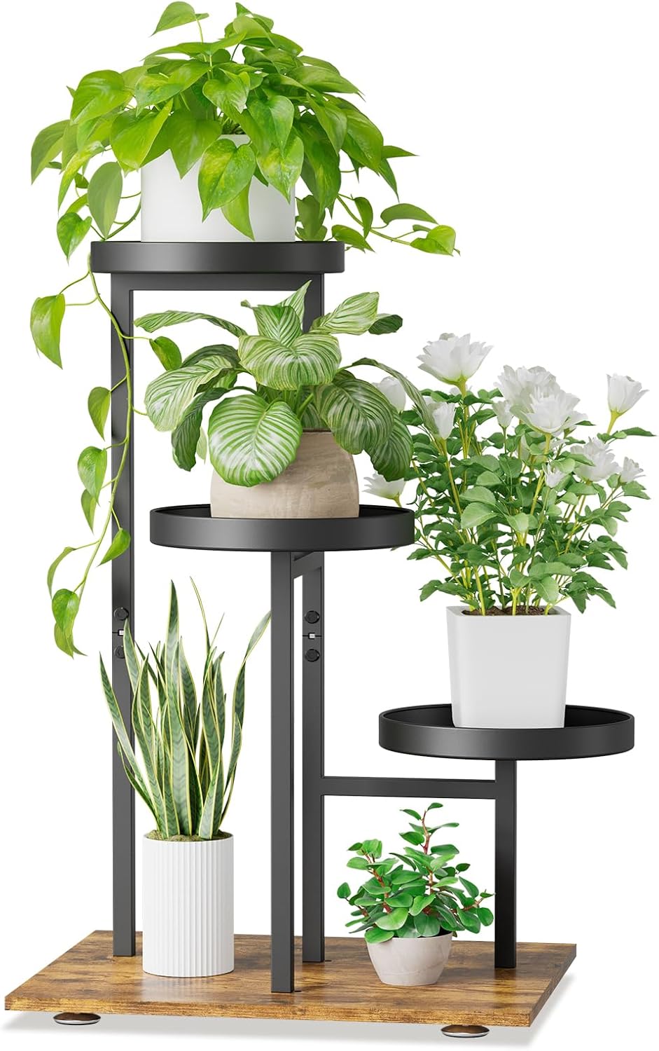 3 Tier Plant Stand Indoor, Corner Tiered Plant Stands for Multiple ...