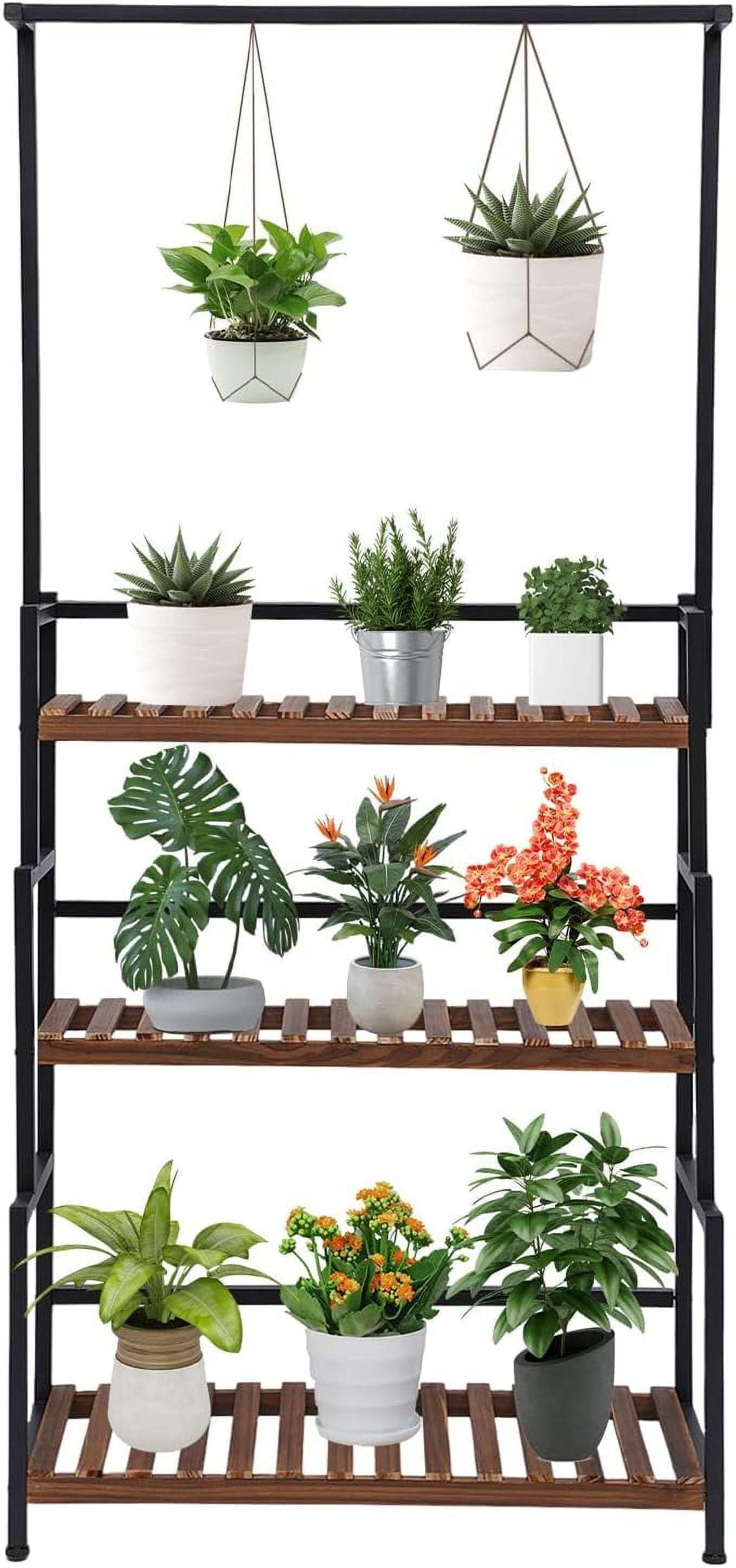 3 Tier Plant Stand Indoor Hanging Plant Holders Stand Metal Plant Shelf ...