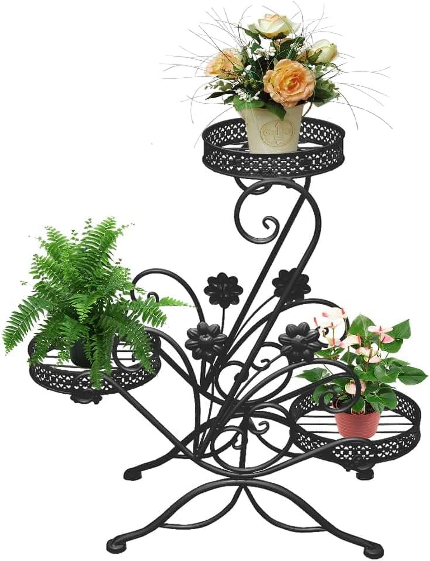3 Tier Plant Stand New Metal Flower Shelves Plant Display Stand Indoor ...