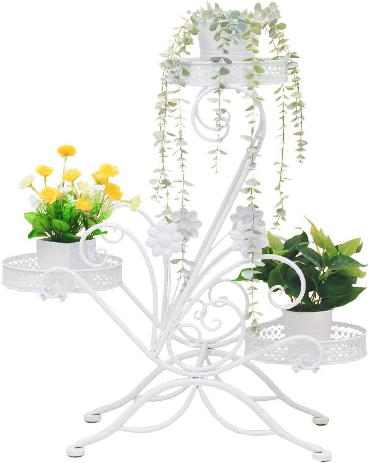 3 Tier Plant Stand New Metal Flower Shelves Plant Display Stand Indoor ...