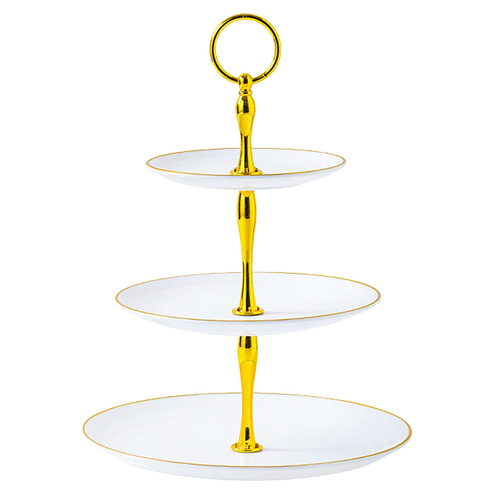 3-Tier Plastic Cake Stand, Ongmies European 3-Tier Fruit & Dessert Rack ...