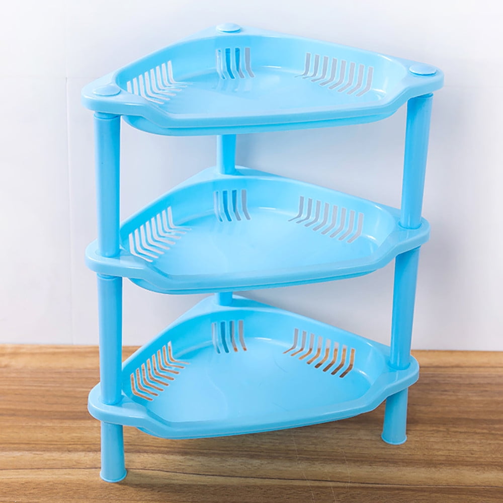 3 Tier Plastic Corner Organizer Bathroom Caddy Shelf Kitchen Storage ...