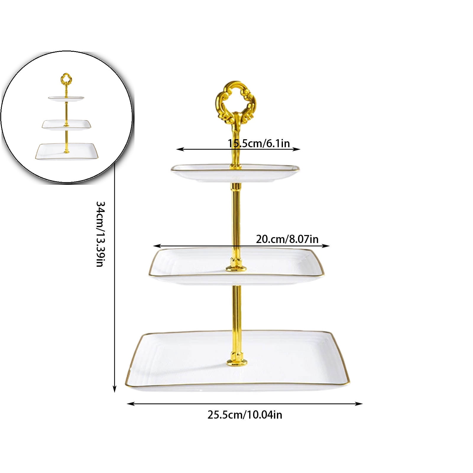 3-Tier Plastic Cupcake Stand, Tiered Dessert Serving Tray, Multi-Layer ...