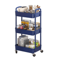 3-Tier Plastic Rolling Utility Cart with Handle, Multi-Functional ...