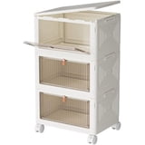3 Tier Plastic Storage Bins with Lids 23QT, Stackable Storage ...