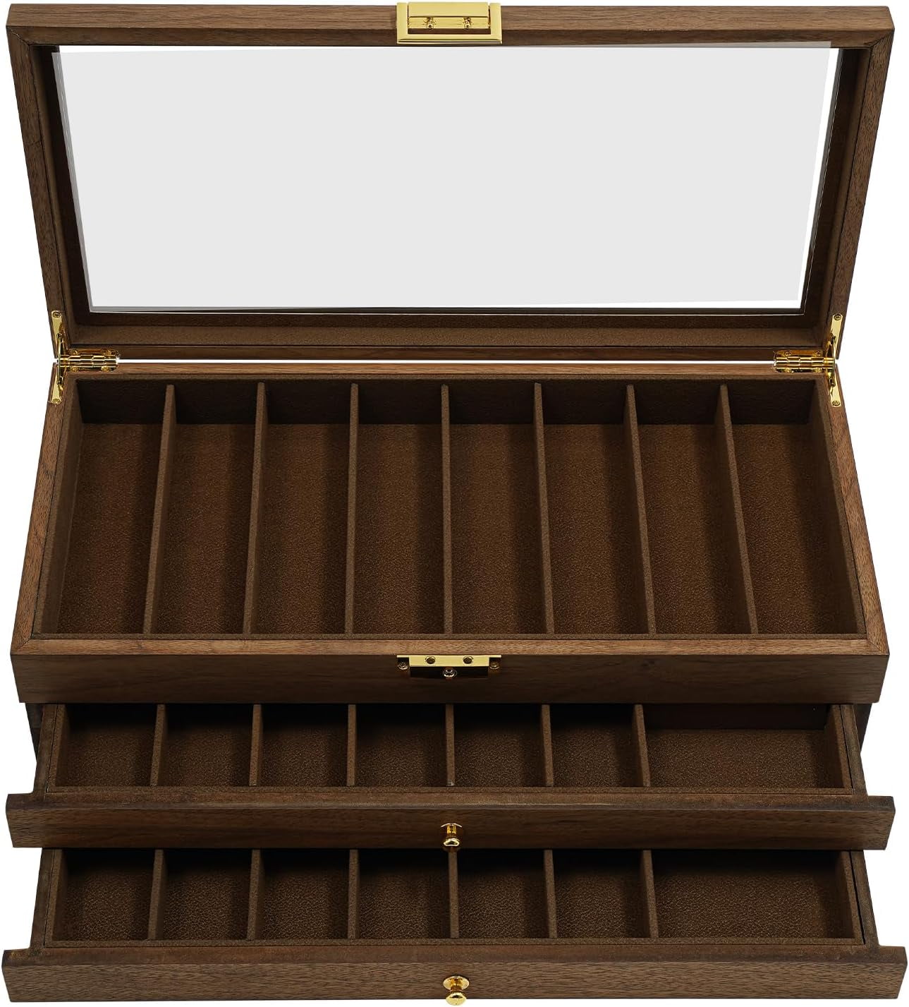 3-Tier Pocket Knife Display Case, 22 Compartments Pocket Knife Case ...