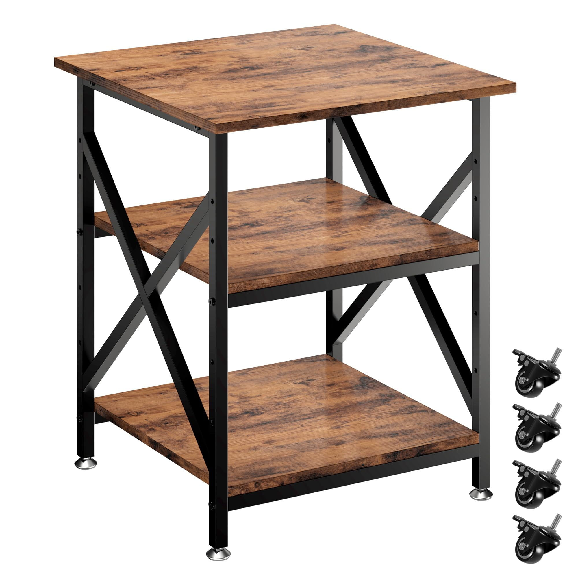 3 Tier Printer Stand Large Table With Wheels Rolling Cart Height ...